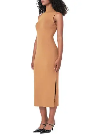 Endless Rose Metallic Body-con Midi Dress