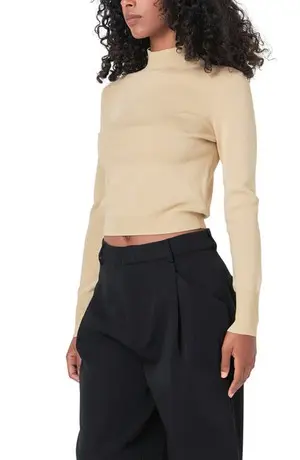 Endless Rose Metallic Crop Sweater