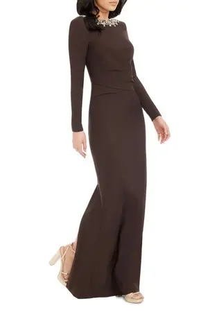 Dress The Population Anne Embellished Column Gown