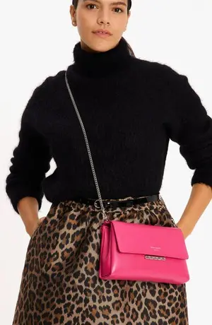 Kate Spade New York Grace Embellished Lock Leather Crossbody Bag