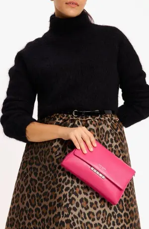 Kate Spade New York Grace Embellished Lock Leather Crossbody Bag