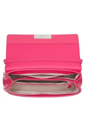 Kate Spade New York Grace Embellished Lock Leather Crossbody Bag