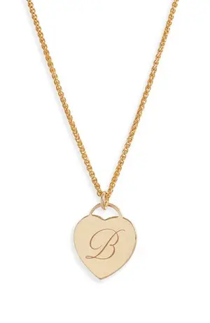 SET & STONES Set & Stones Alice Initial Heart Pendant Necklace Gold / B