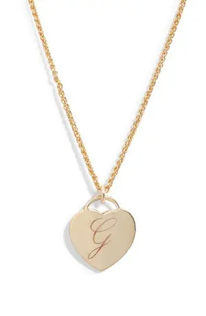 SET & STONES Set & Stones Alice Initial Heart Pendant Necklace Gold / G