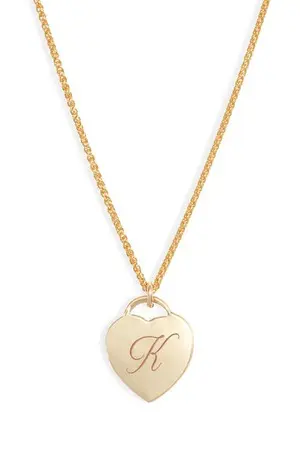 SET & STONES Set & Stones Alice Initial Heart Pendant Necklace Gold / K