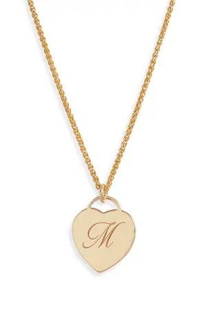 SET & STONES Set & Stones Alice Initial Heart Pendant Necklace Gold / M