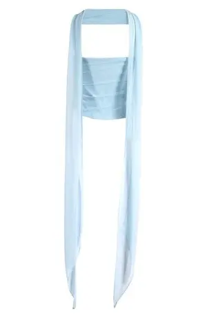 House Of Cb Hallie Corset Mesh Halter Top - Skyride