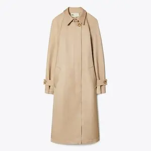 Tory Burch Viscose Trench Coat - Beige