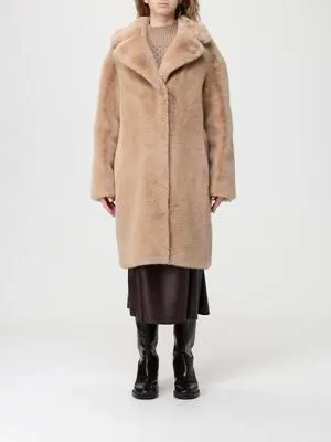 STAND STUDIO Fur Coat - Beige