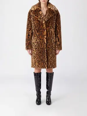 STAND STUDIO Fur Coat - Brown
