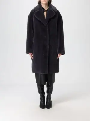 STAND STUDIO Fur Coat - Grey
