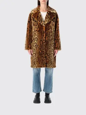 STAND STUDIO Fur Coat - Safari