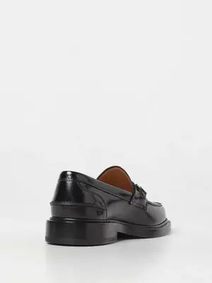 TOD'S Leather Loafers With Gold Tone Hardware