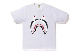 A BATHING APE City Camo Shark Tee Shirt White/black