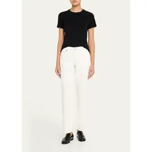 EB DENIM Low-rise Baggy Jeans - White
