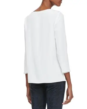 EB DENIM Low-rise Baggy Jeans - White