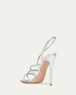 GIANVITO ROSSI Metallic Strappy Sandals