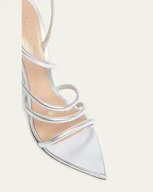 GIANVITO ROSSI Metallic Strappy Sandals