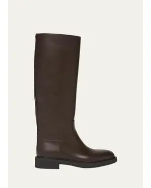GIANVITO ROSSI Tall Leather Riding Boots - Brown