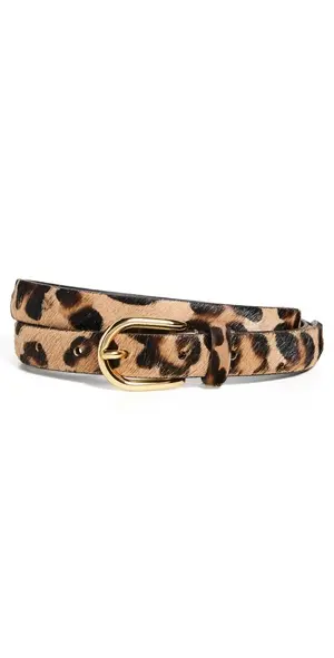 Anderson's Narrow Calf Hair Belt - Leopard
