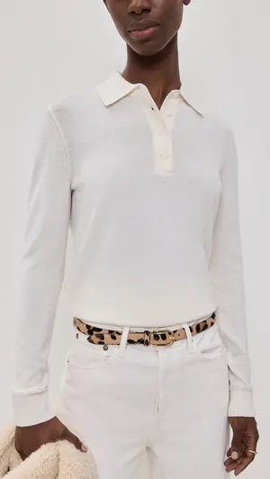 Anderson's Narrow Calf Hair Belt - Leopard