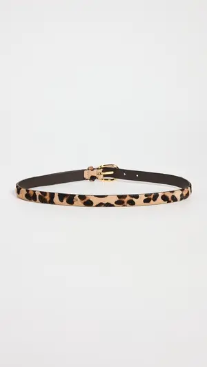 Anderson's Narrow Calf Hair Belt - Leopard