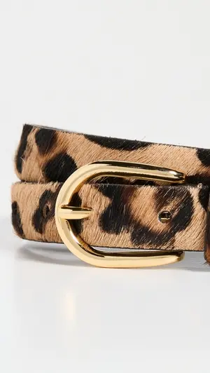 Anderson's Narrow Calf Hair Belt - Leopard