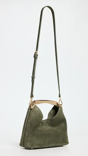 ELLEME Boomerang Small Suede Bag - Khaki Suede