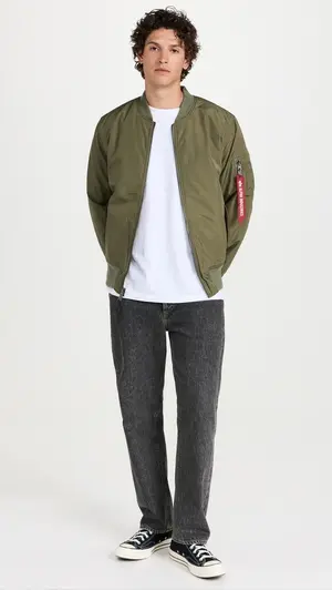 Alpha Industries Reversible Quilted Ma-1 Flight Jacket