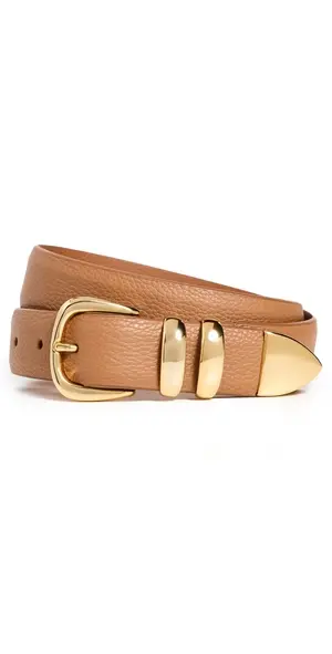 Anderson's Calf Leather Double Fastener Belt - Medium Tan