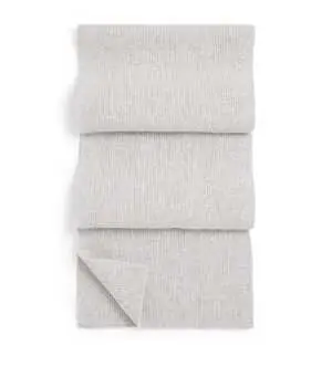 LE BONNET Lambswool Classic Scarf - Grey