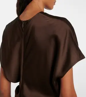 TOTEME Satin Maxi Dress - Brown