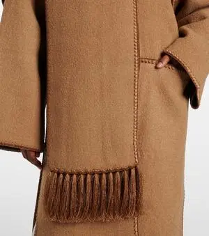 TOTEME Embroidered Wool-blend Scarf Coat