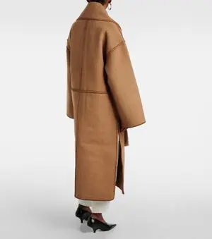 TOTEME Embroidered Wool-blend Scarf Coat