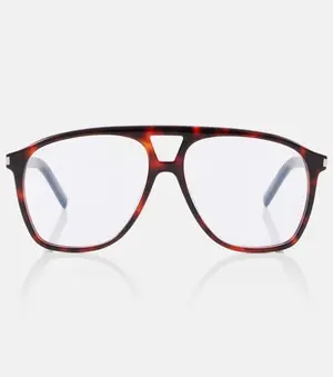 Saint Laurent Aviator Acetate Glasses - Brown