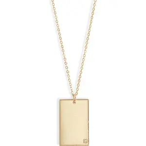 SET & STONES Goldie Initial Tag Pendant Necklace - Gold / D