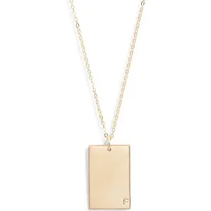 SET & STONES Goldie Initial Tag Pendant Necklace - Gold / F