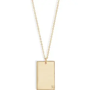 SET & STONES Goldie Initial Tag Pendant Necklace - Gold / H