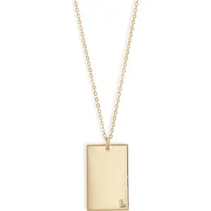 SET & STONES Goldie Initial Tag Pendant Necklace - Gold / L