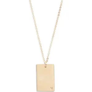 SET & STONES Goldie Initial Tag Pendant Necklace - Gold / V