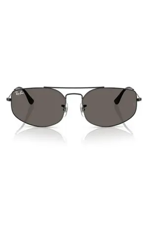 Ray-ban 60mm Irregular Sunglasses - Black