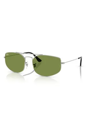 Ray-ban 60mm Irregular Sunglasses - Silver
