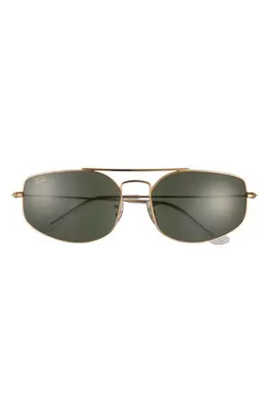 Ray-ban Ray-Ban 60mm Irregular Sunglasses Yellow