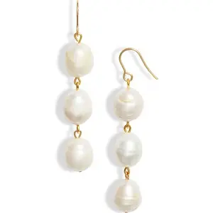 KARINE SULTAN Galore Cultured Pearl Drop Earrings - Gold