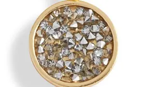 KARINE SULTAN Pavé Cubic Zirconia Coin Pendant Necklace