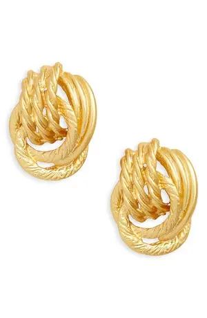 KARINE SULTAN Layered Hoop Drop Earrings - Gold