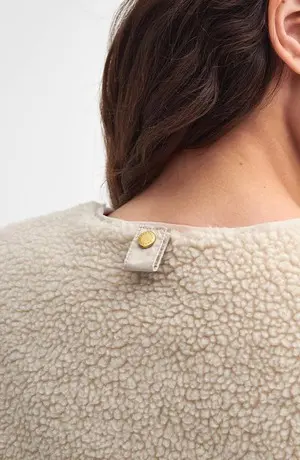 Barbour Dulsie High Pile Fleece Quilted Vest - Ecru/ancient