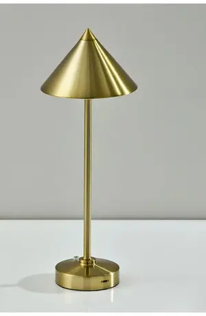 ADESSO Ritchie Led Cordless Lamp - Antique Brass