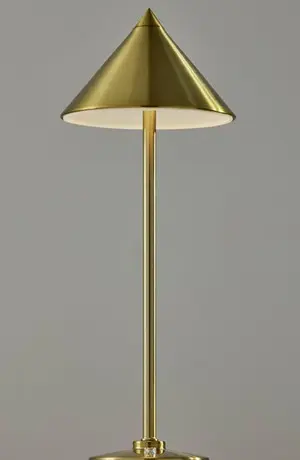 ADESSO Ritchie Led Cordless Lamp - Antique Brass
