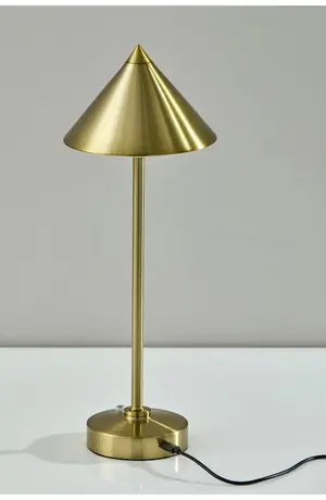 ADESSO Ritchie Led Cordless Lamp - Antique Brass